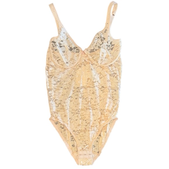 Sears | Intimates & Sleepwear | Vintage Sears Floral Lace Bodysuit In ...